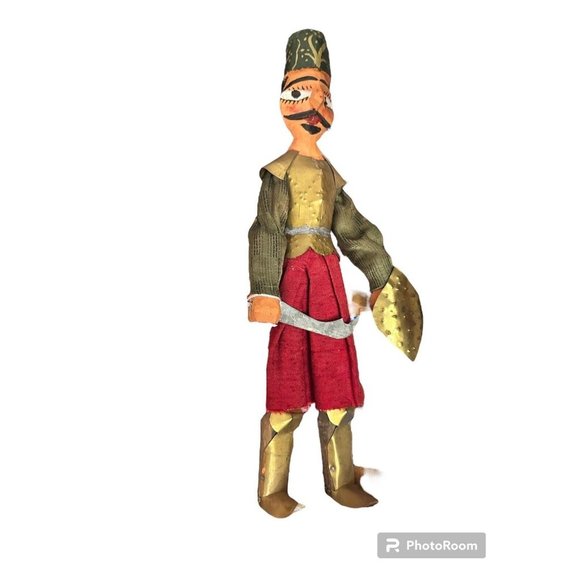 Unbranded | Accents | Male Hand Puppet 4 Wood Metal Warrior | Poshmark